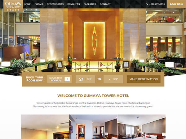 Gumaya Hotel - A 5-Star Hotel website by Pixel Studio | Pixel Studio