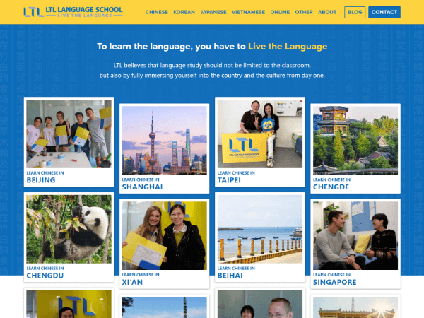 LTL Mandarin School - A Language Center website by Pixel Studio