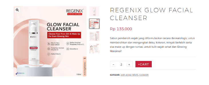Regenix Skincare - eCommerce Beauty Products | Pixel Studio