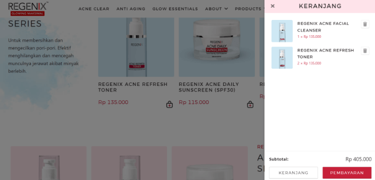 Regenix Skincare - eCommerce Beauty Products | Pixel Studio